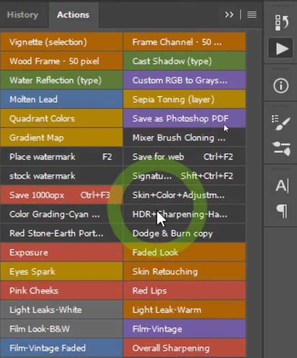 How To Get The Button Mode For Actions In Adobe Photoshop?🚩